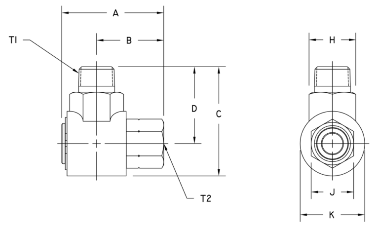 9S16P16-PF16 | 9S-90 Degree Swivel | Hydraulic Fitting