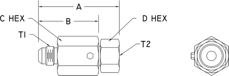 S8J12-JF12 | S-Inline Swivel | Hydraulic Fitting